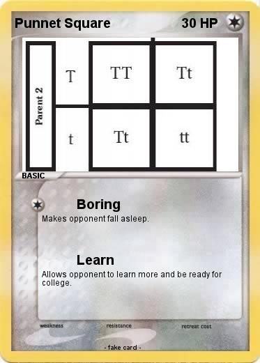 Pokémon Punnet Square - Boring - My Pokemon Card