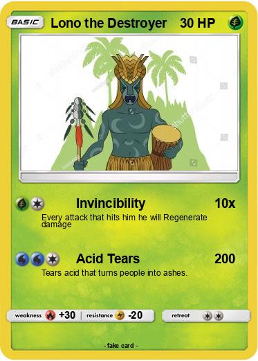 Pokémon Lono the Destroyer - Invincibility - My Pokemon Card