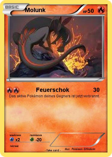 Pokémon Molunk - Feuerschok - My Pokemon Card