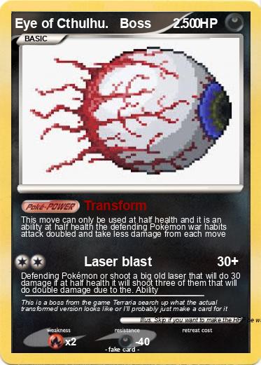 Pokémon Eye of Cthulhu Boss 2 2 - Transform - My Pokemon Card