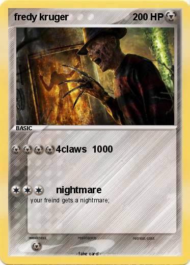 Pokémon fredy kruger 4 4 - 4claws 1000 - My Pokemon Card