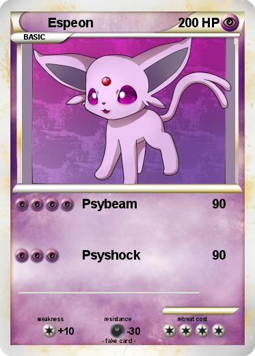 Pokémon Espeon 735 735 - Psybeam - My Pokemon Card