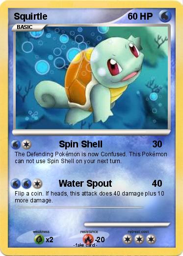 Pokémon Squirtle 592 592 - Spin Shell - My Pokemon Card