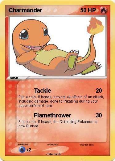 Pokémon Charmander 1110 1110 - Tackle - My Pokemon Card