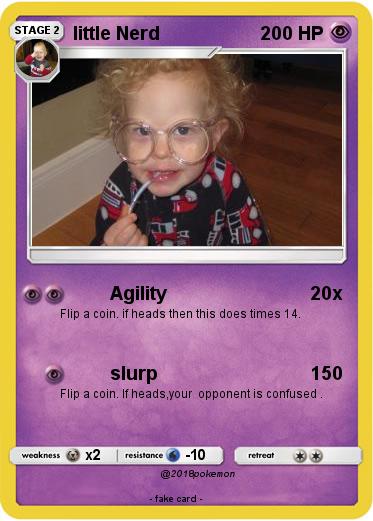 Pokémon little Nerd - Agility - My Pokemon Card