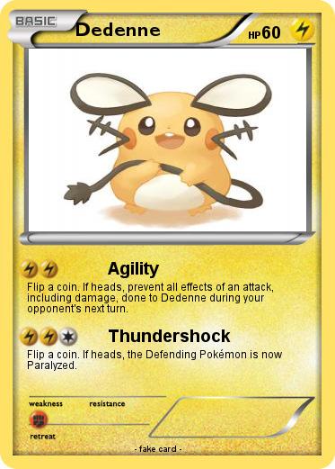 Pokémon Dedenne 233 233 - Agility - My Pokemon Card
