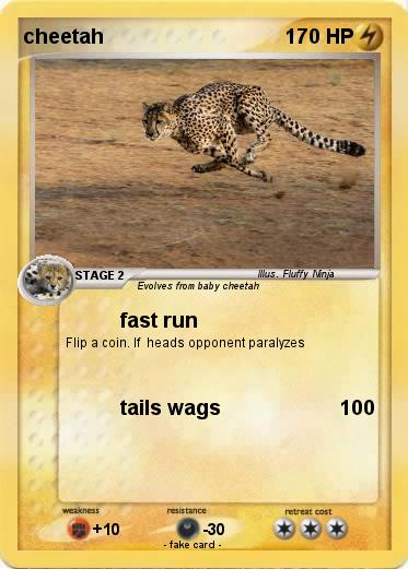 Pokémon cheetah 134 134 - fast run - My Pokemon Card