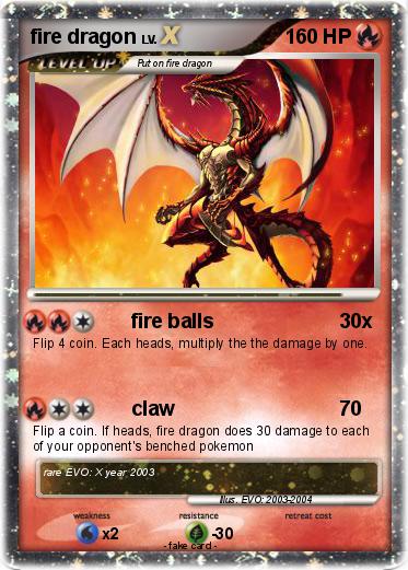 Pokémon fire dragon 632 632 - fire balls - My Pokemon Card