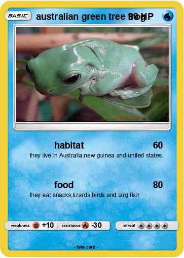 Pokémon australian green tree frog - habitat - My Pokemon Card