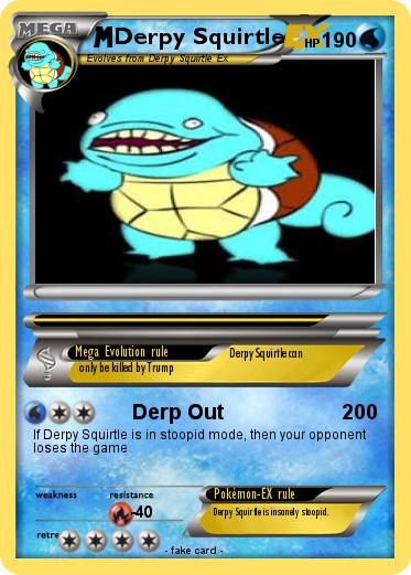 Pokémon Derpy Squirtle 32 32 - Derp Out - My Pokemon Card