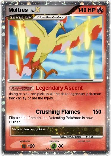 Pokémon Moltres 454 454 - Legendary Ascent - My Pokemon Card