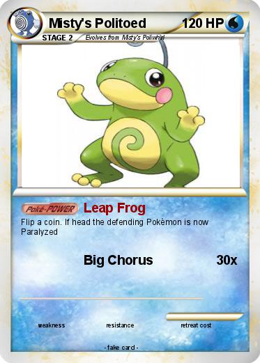 Pokémon Misty s Politoed 1 1 - Leap Frog - My Pokemon Card