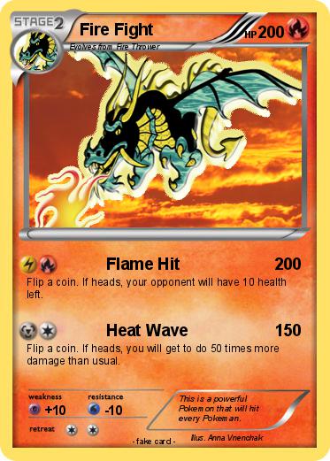Pokémon Fire Fight 3 3 - Flame Hit - My Pokemon Card