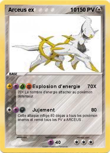 Pokémon Arceus ex 10 10 - Explosion d'energie 70X - Ma carte Pokémon