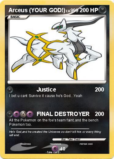 Pokémon Arceus YOUR GOD - Justice - My Pokemon Card