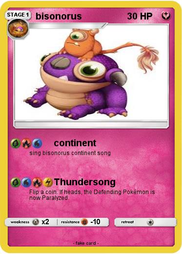 Pokémon bisonorus 4 4 - continent - My Pokemon Card