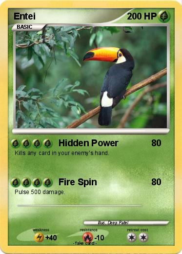 Pokémon Entei 556 556 - Hidden Power - My Pokemon Card