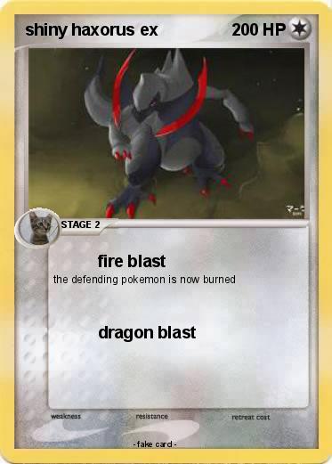 Pokémon shiny haxorus ex - fire blast - My Pokemon Card