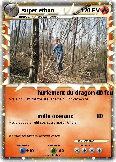 Pokémon super ethan 3 3 - hurlement du dragon de feu - Ma carte Pokémon