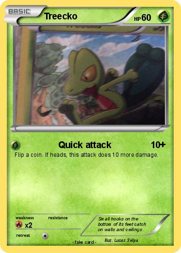 Pokémon Treecko 200 200 - Quick attack - My Pokemon Card