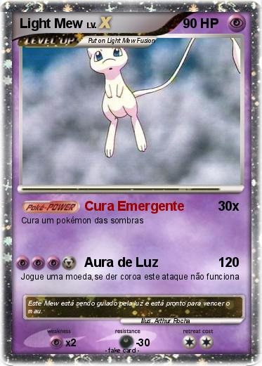 Pokémon Light Mew 4 4 - Cura Emergente - My Pokemon Card