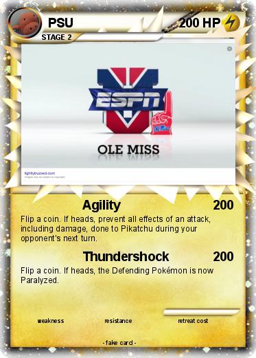 Pokémon PSU - Agility - My Pokemon Card