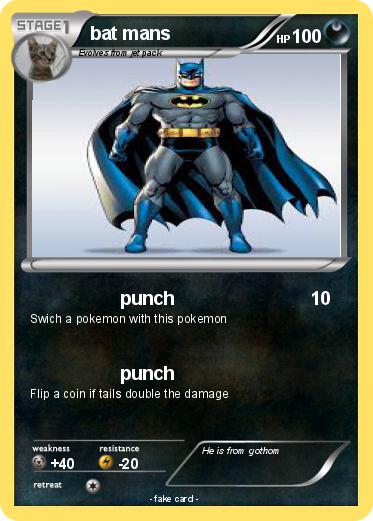 Pokémon bat mans - punch - My Pokemon Card