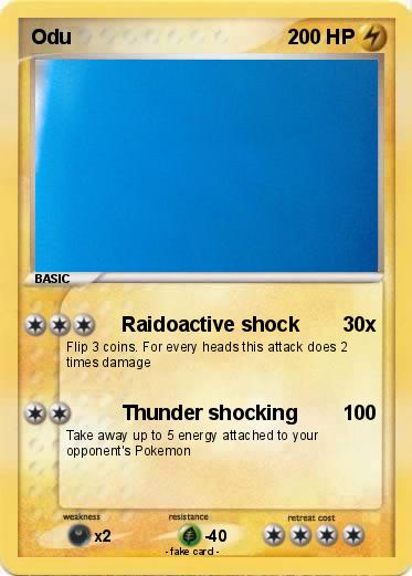Pokémon Odu - Raidoactive shock - My Pokemon Card