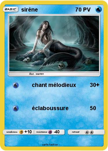 Pokémon sirene 70 70 - chant mélodieux - Ma carte Pokémon