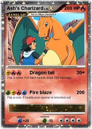 Pokémon Ash s Charizard 94 94 - Dragon tail - My Pokemon Card