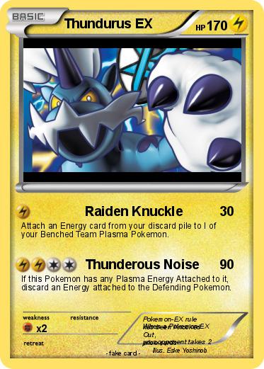 Pokémon Thundurus EX 33 33 - Raiden Knuckle - My Pokemon Card