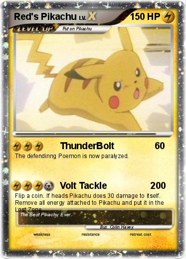 Pokémon Red s Pikachu 2 2 - ThunderBolt - My Pokemon Card
