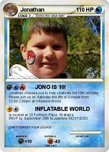 Pokémon Jonathan 430 430 - JONO IS 10! - My Pokemon Card