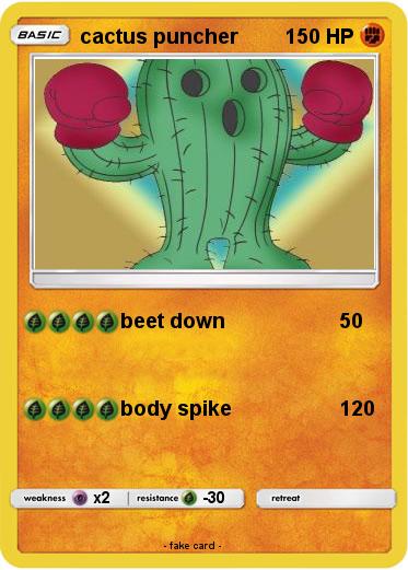 Pokémon cactus puncher - beet down - My Pokemon Card
