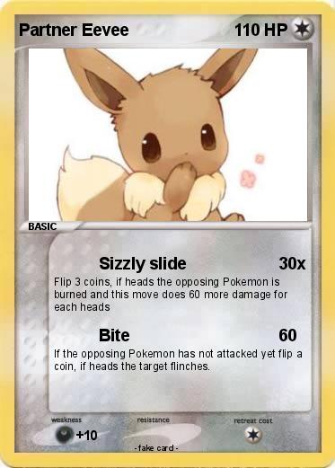 Pokémon Partner Eevee 3 3 - Sizzly slide - My Pokemon Card