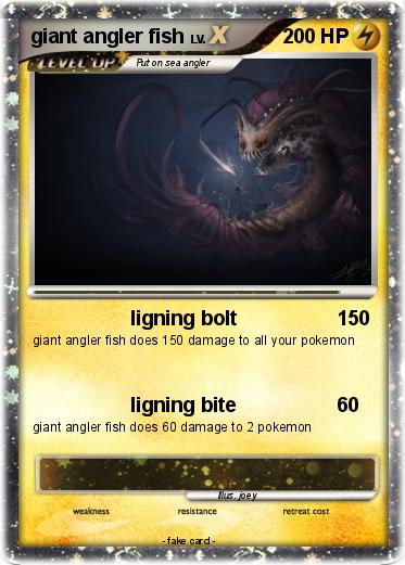 Pokémon giant angler fish - ligning bolt - My Pokemon Card