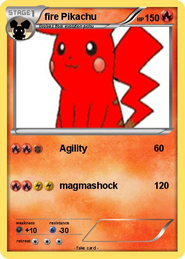 Pokémon fire Pikachu 116 116 - Agility - My Pokemon Card