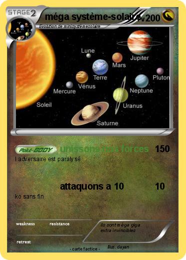 Pokémon mega systeme solaire - unissons nos forces - Ma carte Pokémon
