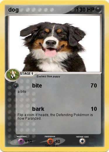 Pokémon dog 1500 1500 - bite - My Pokemon Card