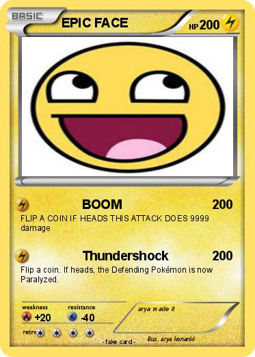 Pokémon EPIC FACE 1559 1559 - BOOM - My Pokemon Card