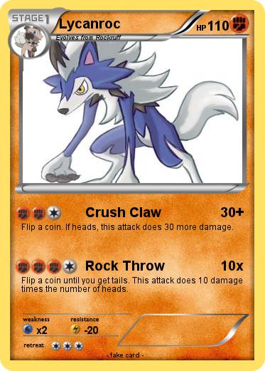 Pokémon Lycanroc 106 106 - Crush Claw - My Pokemon Card