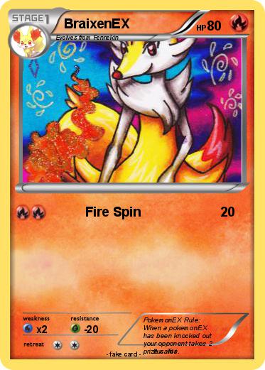 Pokémon BraixenEX - Fire Spin - My Pokemon Card