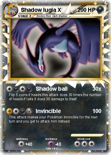 Pokémon Shadow lugia X 11 11 - Shadow ball - My Pokemon Card
