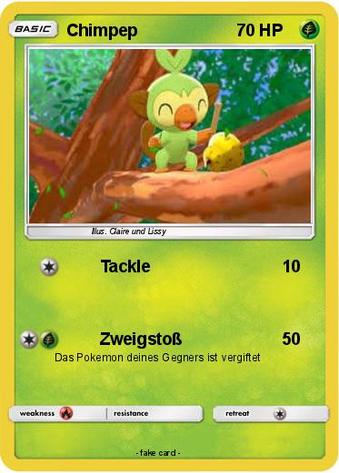 Pokémon Chimpep 1 1 - Tackle - My Pokemon Card