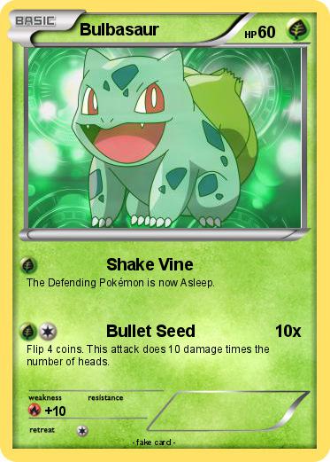 Pokémon Bulbasaur 1392 1392 - Shake Vine - My Pokemon Card