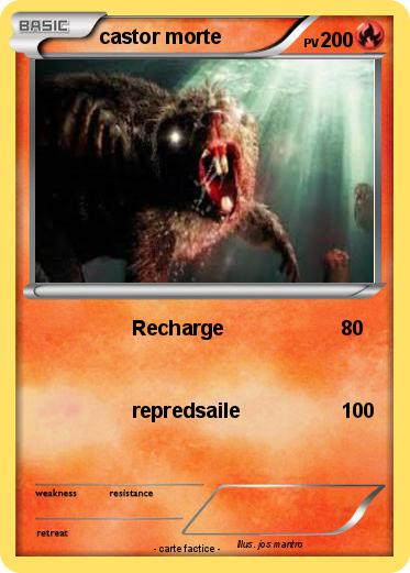 Pokémon castor morte - Recharge - Ma carte Pokémon