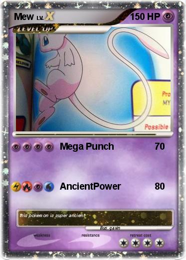 Pokémon Mew 1195 1195 - Mega Punch - My Pokemon Card