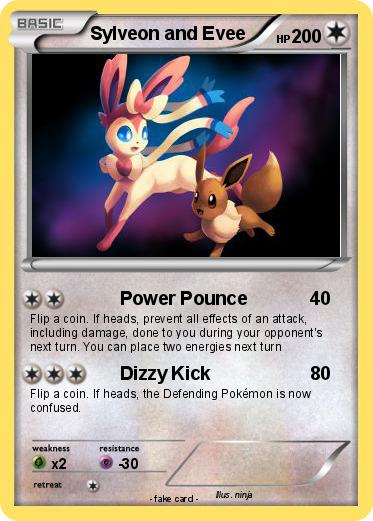 Pokémon Sylveon and Evee - Power Pounce - My Pokemon Card