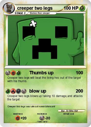 Pokémon creeper two legs - Thumbs up - My Pokemon Card
