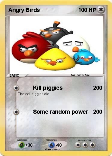 Pokémon Angry Birds 483 483 - Kill piggies - My Pokemon Card
